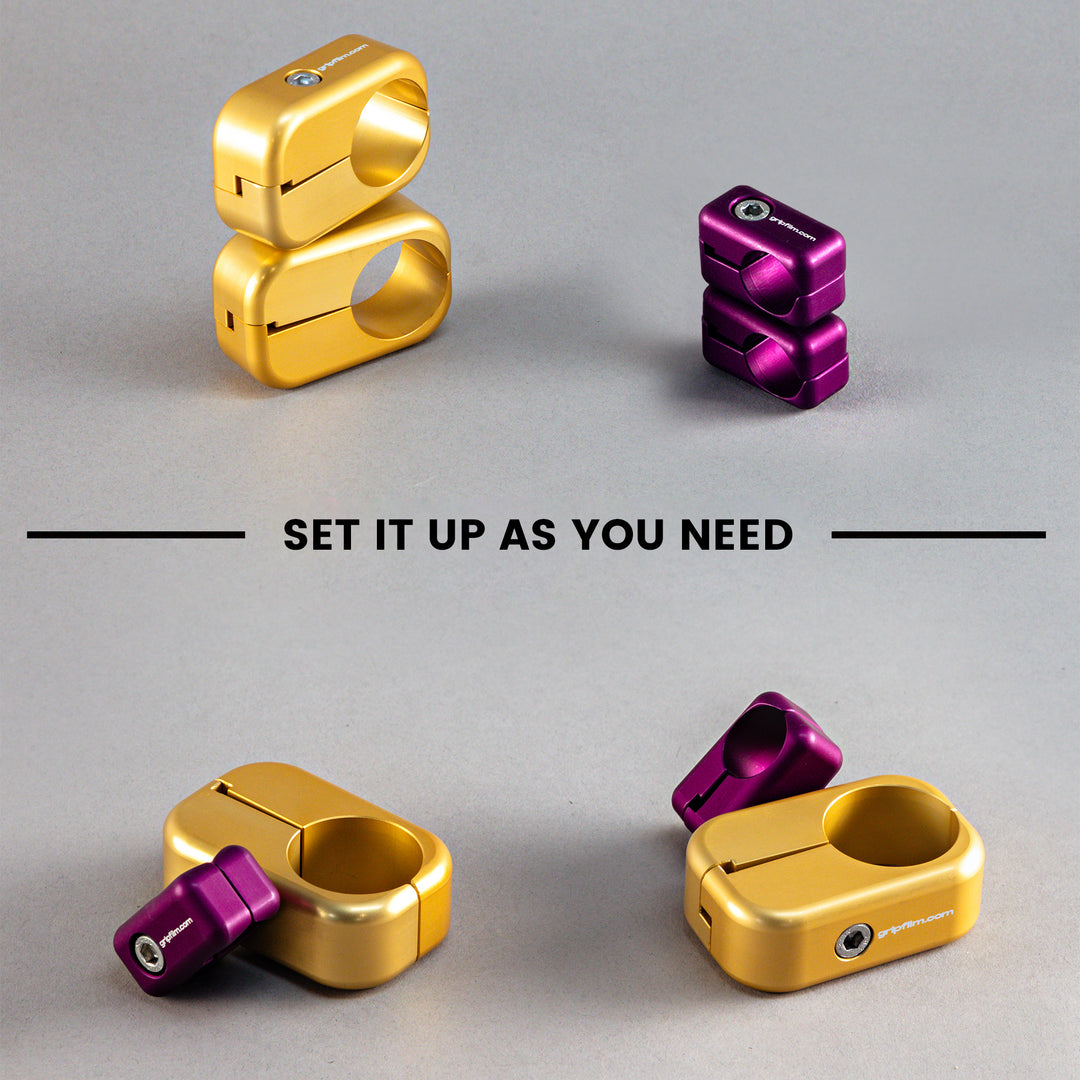 20mm - 34mm SWIVEL CLAMP SET - BLACK TEK SUCTION CUPS – Gripfilm